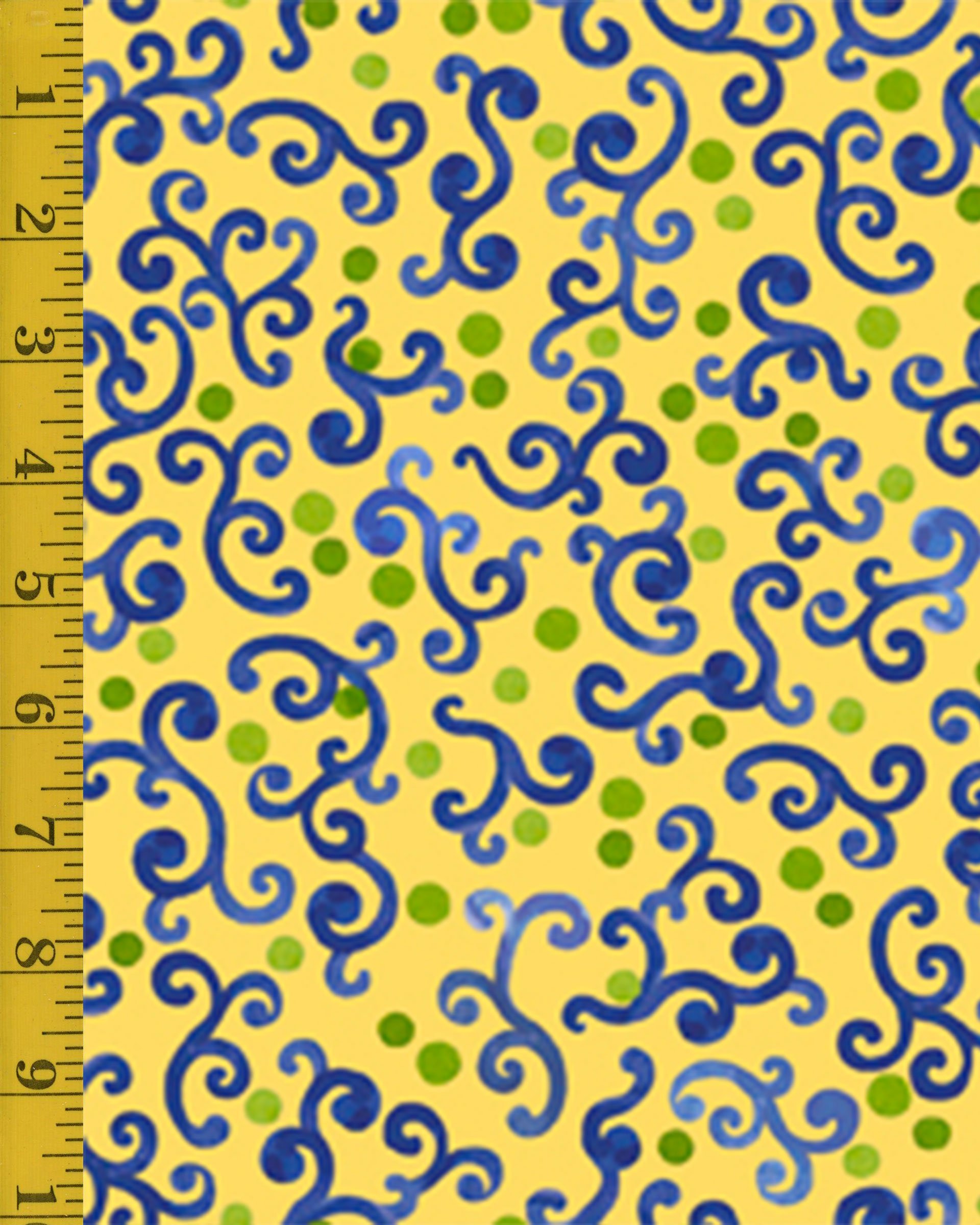 QT Fabrics Frogs and Fronds: Scroll – Yellow #23-6210 | Quilt Fabric ...