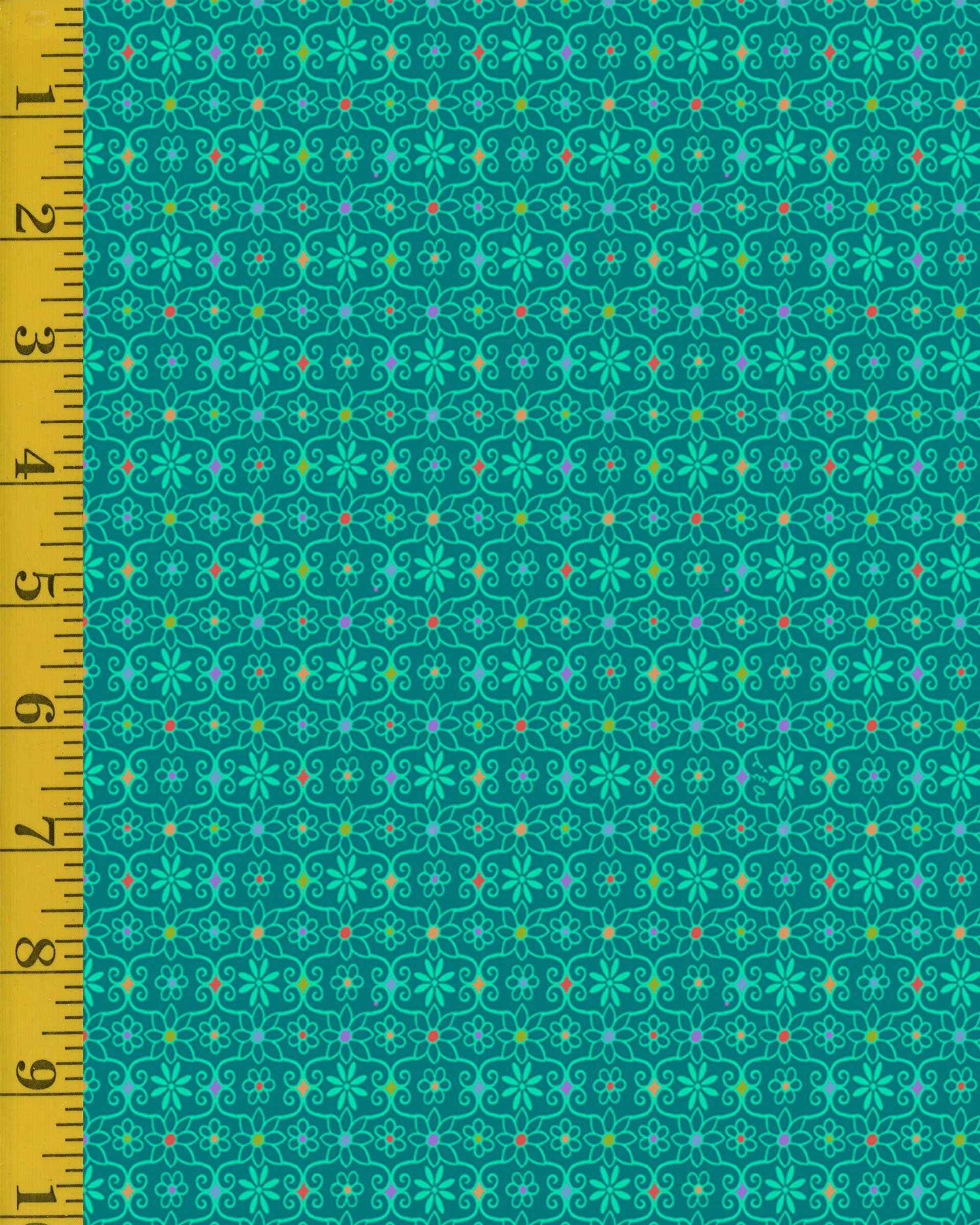 QT Fabrics Tweet! Tweet!: Medallions- Teal #23-6244 | Quilt Fabric ...