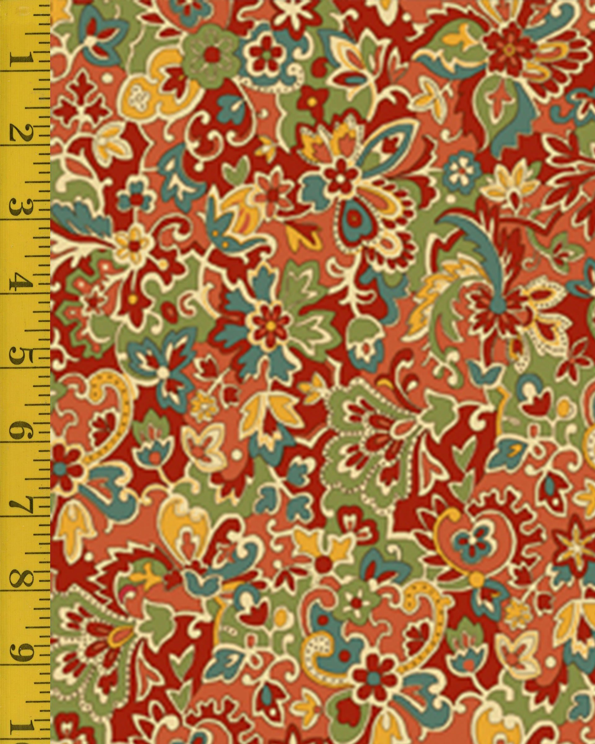 QT Fabrics Ophelia: Packed Jocobean – Rust #23-6267 | Quilt Fabric ...