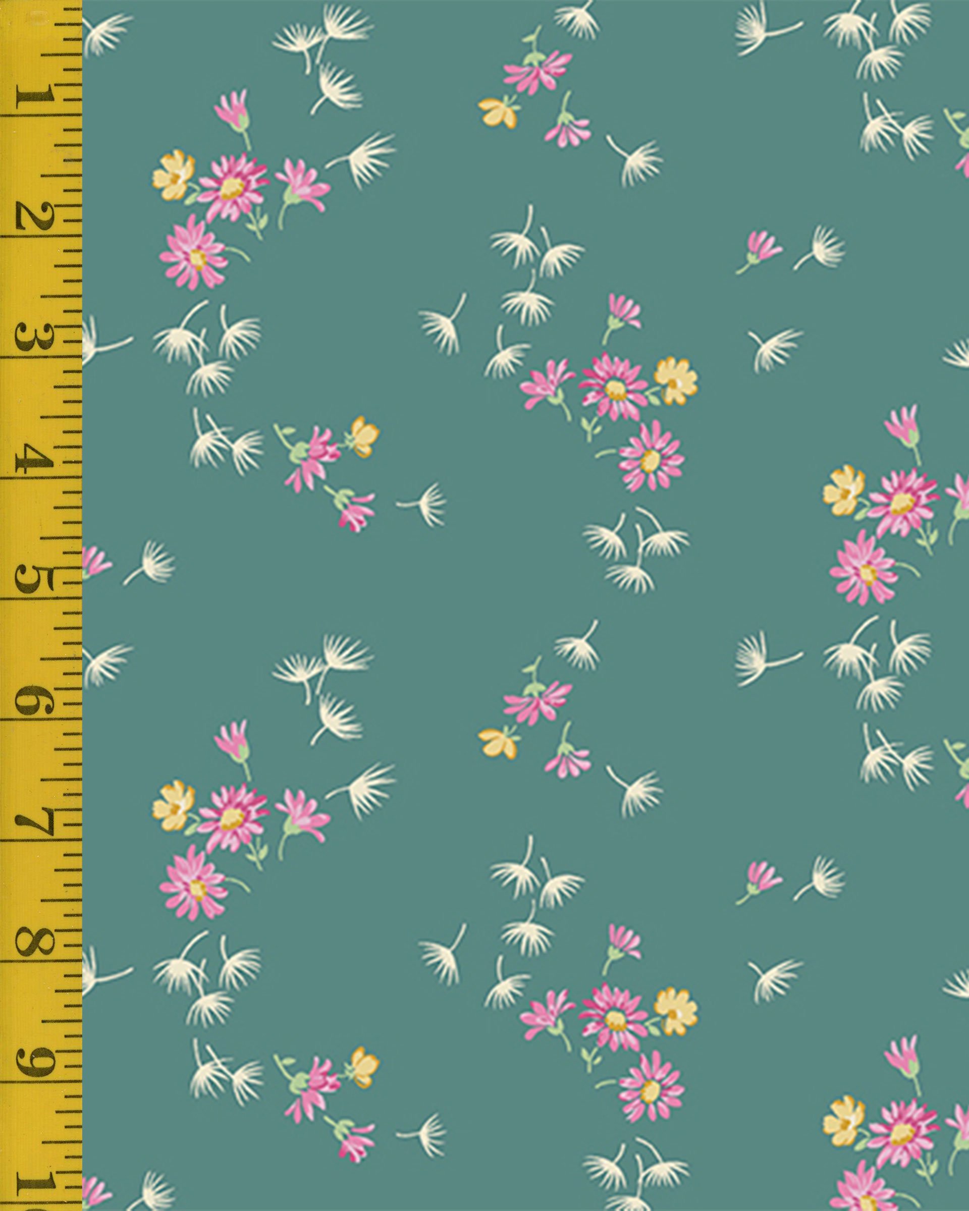 Andover Fabrics Avalon: Small Floral – Green #24-1089 | Quilt Fabric ...