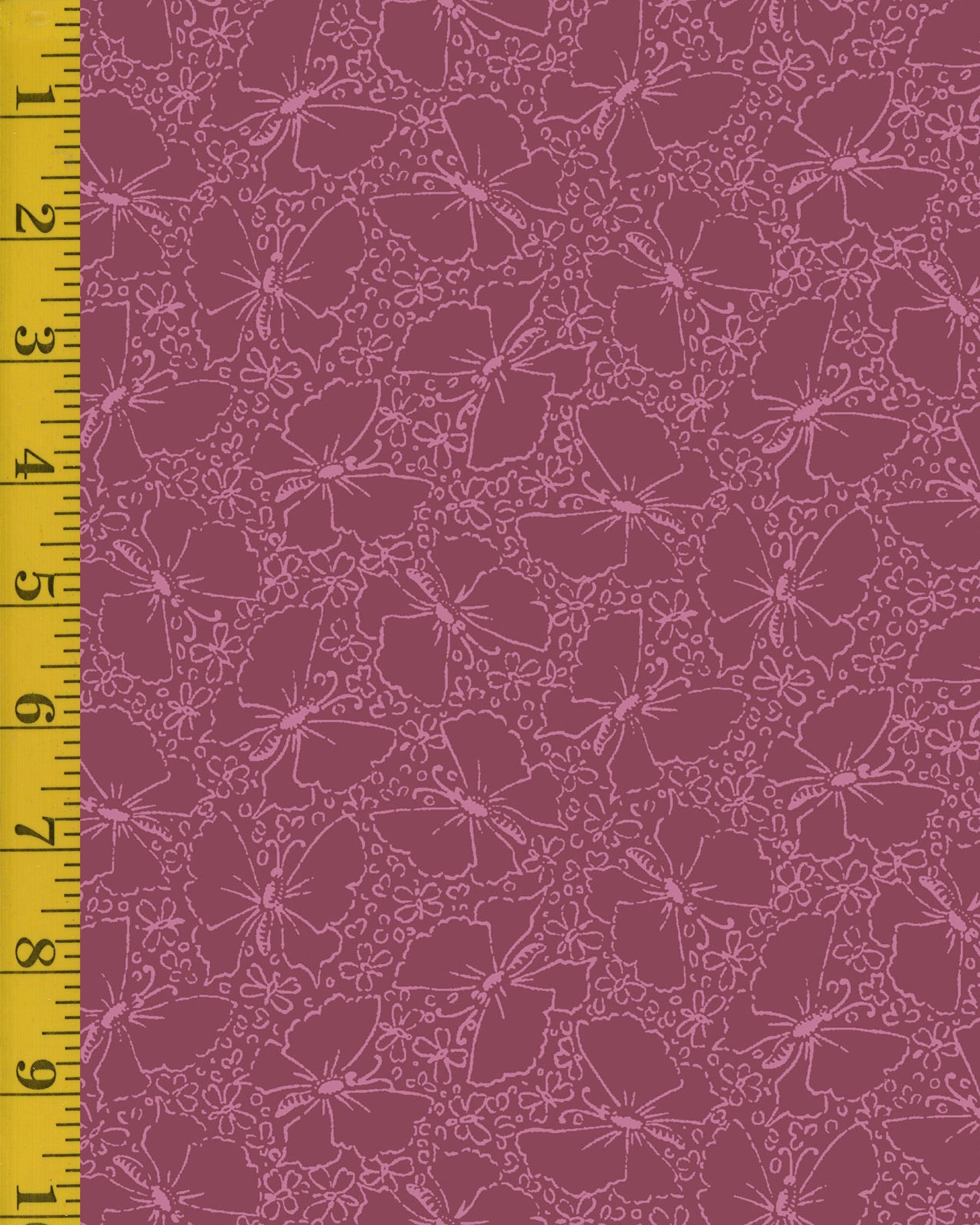 Maywood Studio Adelaide: Butterfly – Plum #24-7679 | Quilt Fabric Closeouts