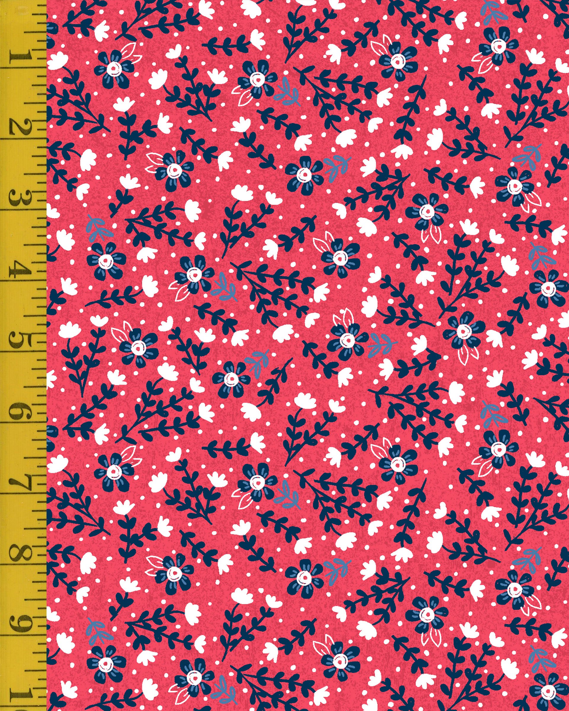 P&B Textiles Patchwork Americana: Ditzy Floral – Red #24-6975 | Quilt ...