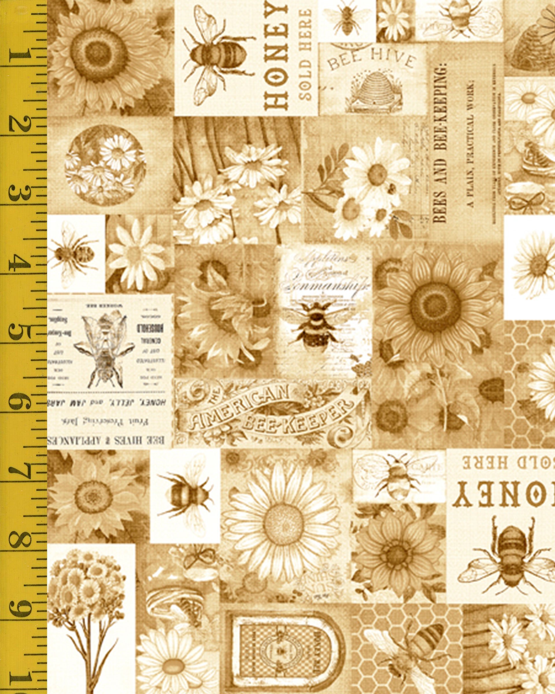 QT Fabrics Sweet As Honey: Bee & Floral Patch – #24-6318 | Quilt Fabric ...