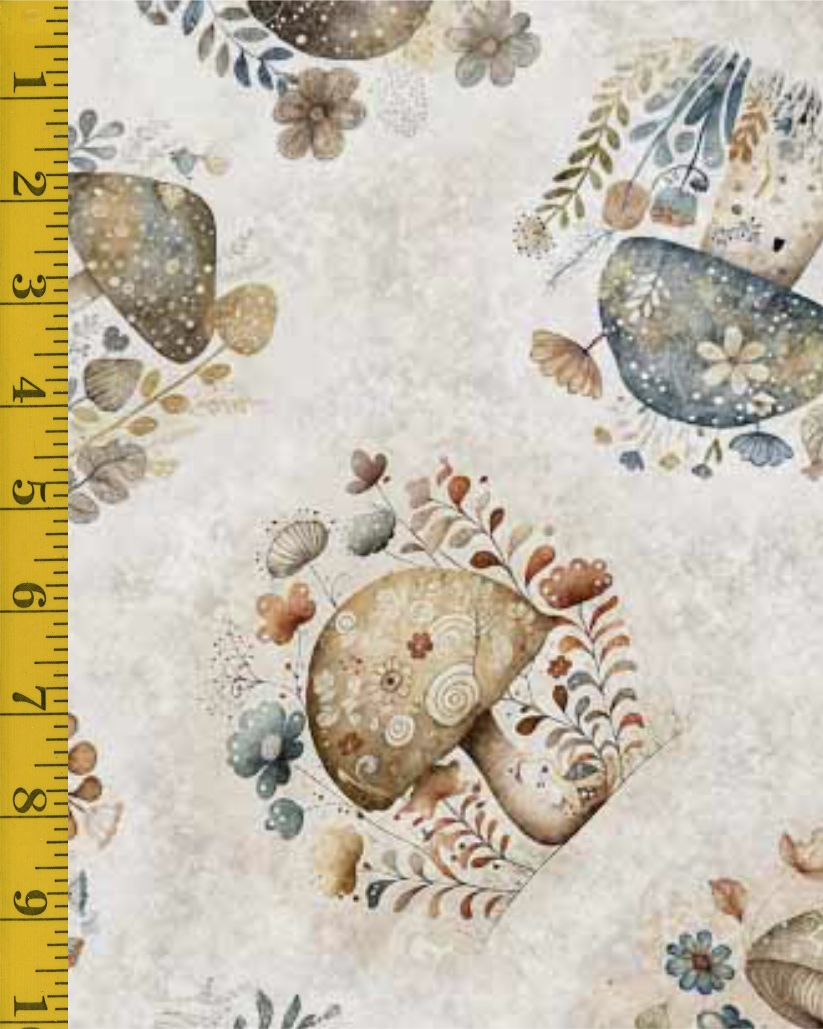 Qt Fabrics Cotton Tails: Mushroom Toss – Gray #25-6520 | Quilt Fabric ...