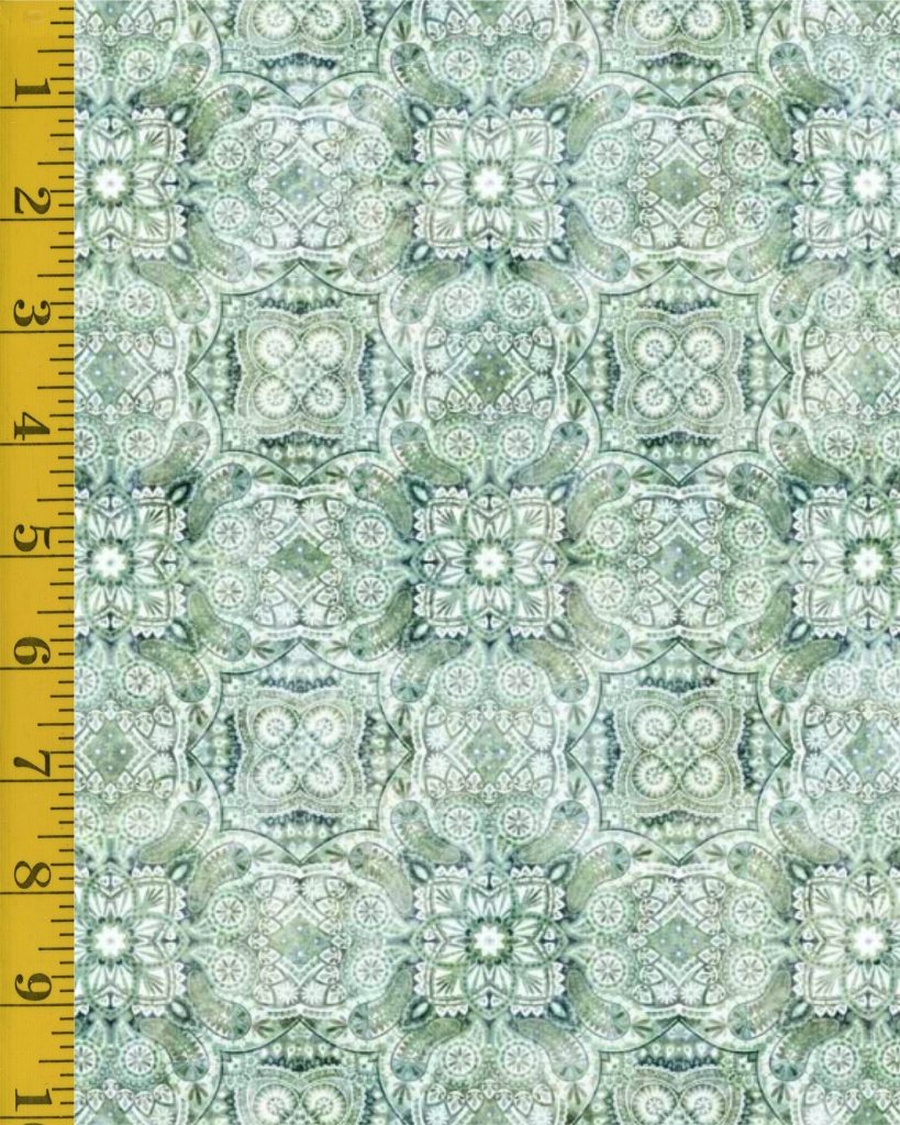Qt Fabrics Cotton Tails: Geo Medallion – Sage #25-6525 | Quilt Fabric ...