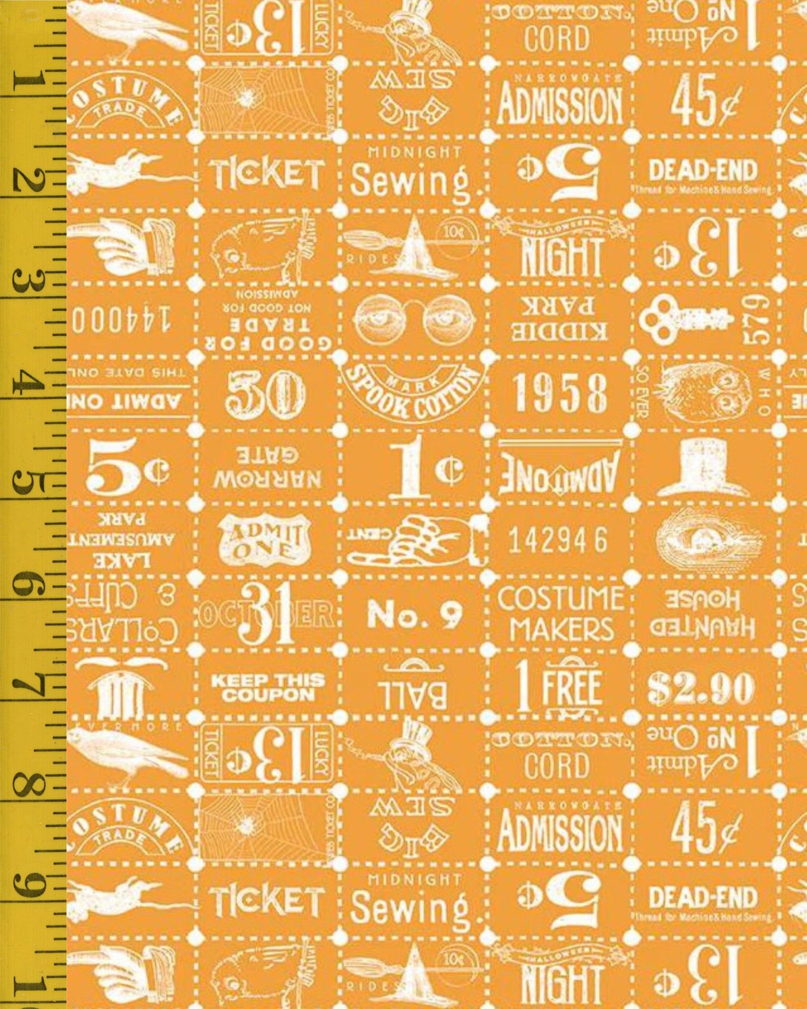 Riley Blake Designs Costume Maker’s Act II – Ticket Grid – Orange – 25 ...